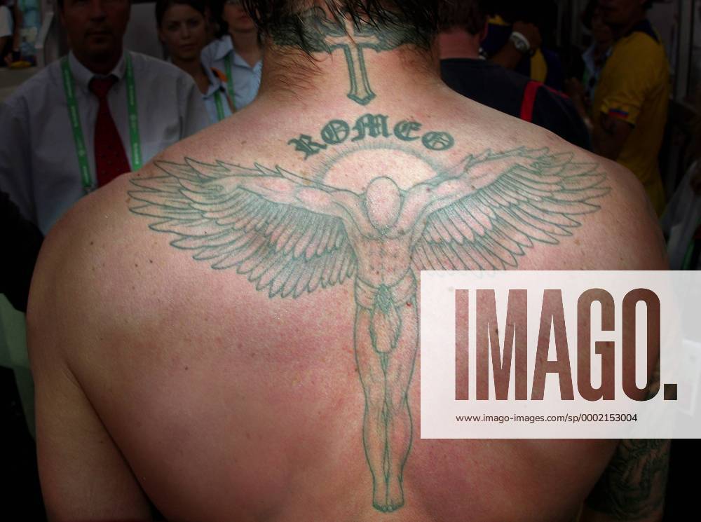 David Beckham Angel Tattoos 564 David Beckham Tattoos Stock Photos,