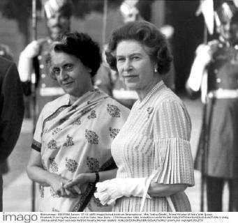 Mrs. Indira Gandhi, Prime Minister of India with Mr. Arthur Bottomley ...