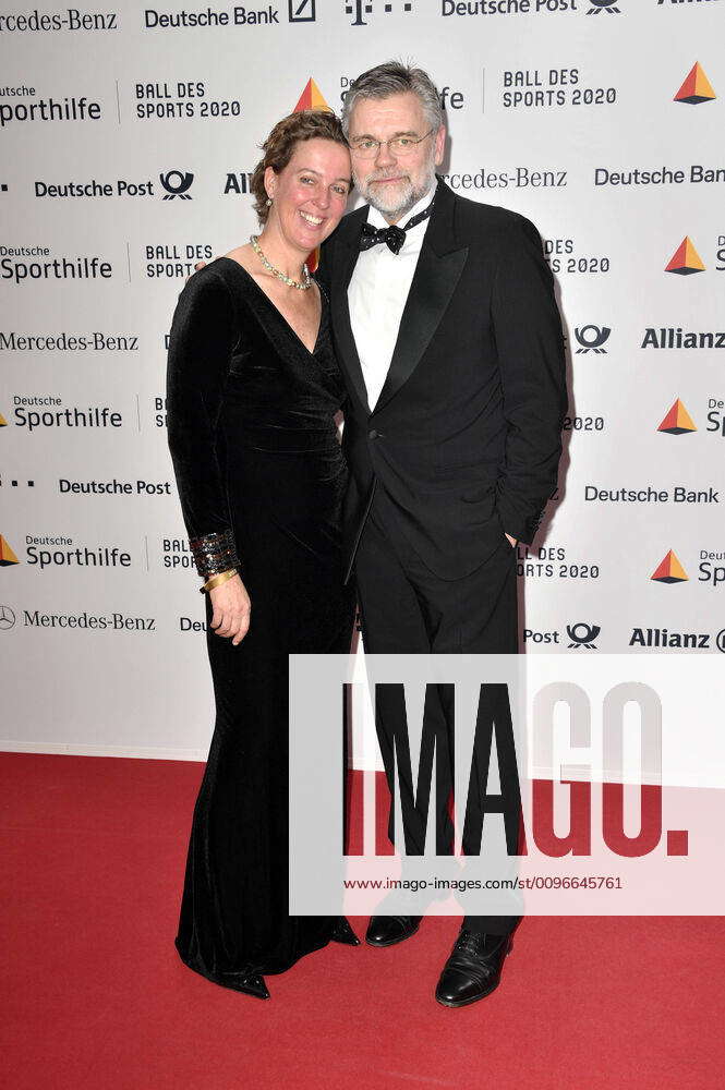 Steffi Nerius mit Ehemann Frank Arentz beim 50. Ball des Sports 2020 im RheinMain CongressCenter