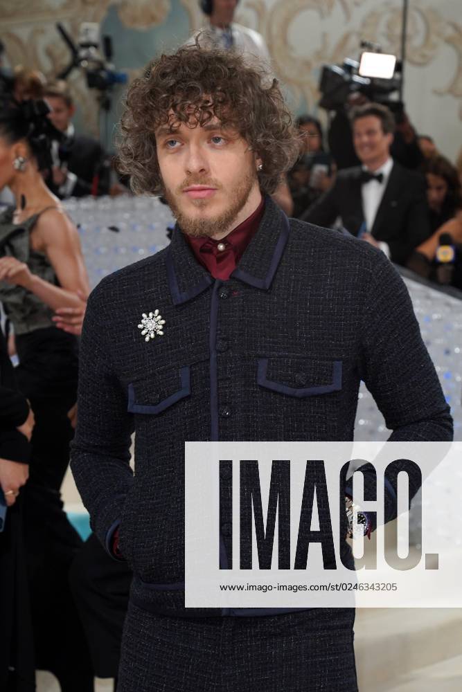 Jack Harlow in Tommy Hilfiger at arrivals for Karl Lagerfeld A Line of Beauty The Costume